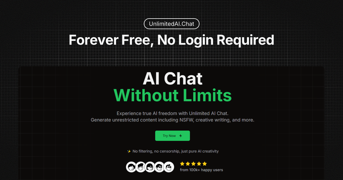 Unlimited AI Chat - AI Without Limits | No Login Required | Free Forever